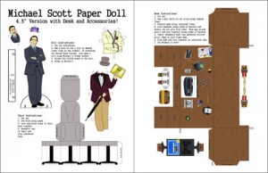 Michael Scott paper doll and accessories • OfficeTally